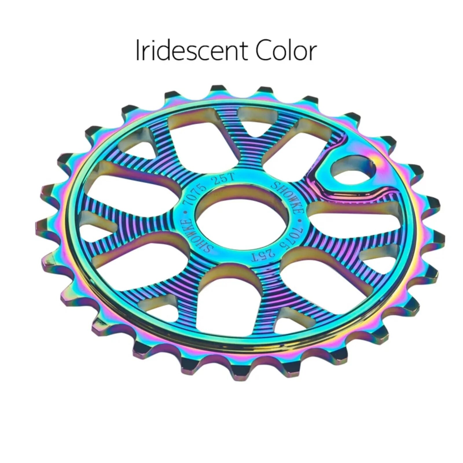 BMX звезда 25T ALLOY 7075 черная Iridescent Color
