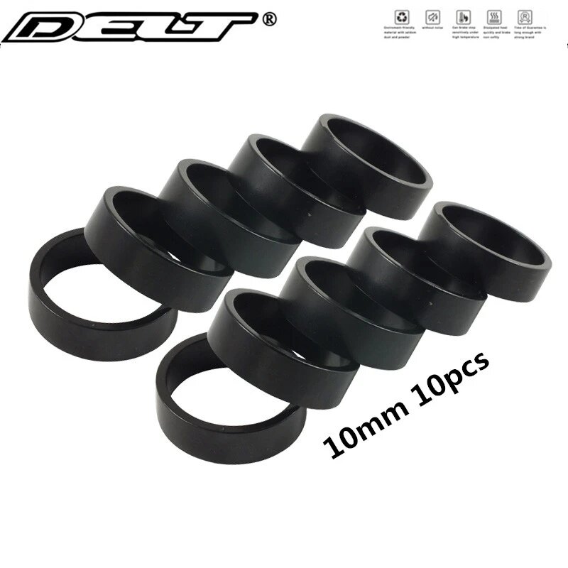 Набор проставок для велосипеда DELT 10 шт, алюминиевые, 3/5/10 мм 10MM Spacer x10 Pcs