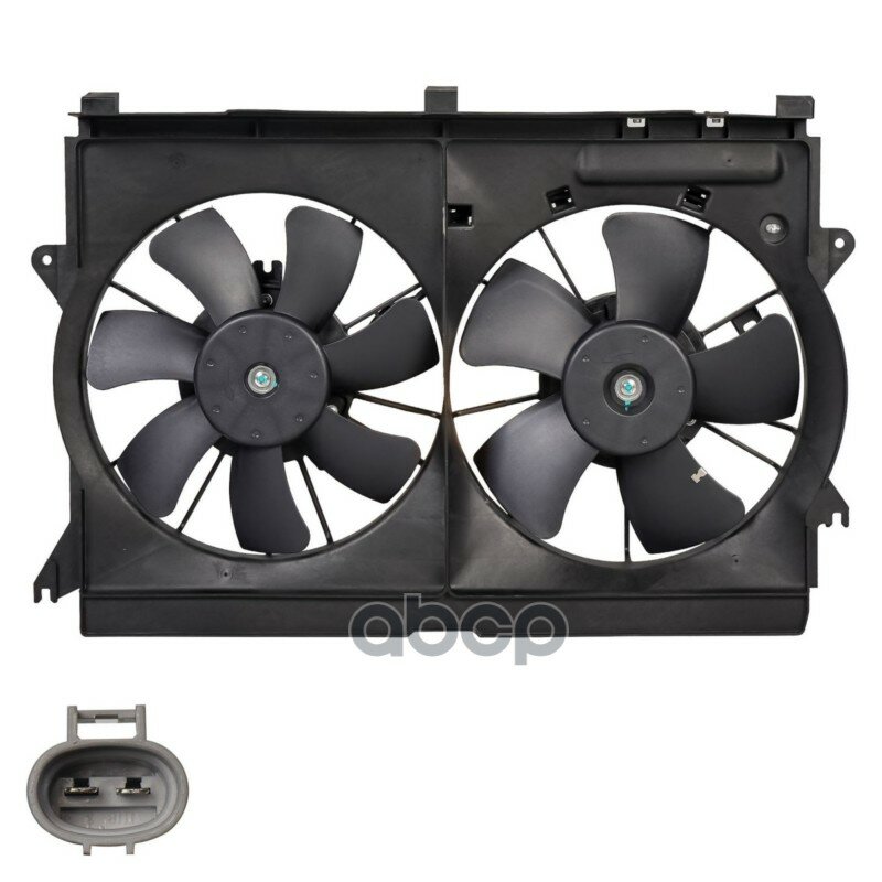 Вентилятор радиатора Toyota Avensis (03-) 2.0i/2.4i (2 вент.) (с кожухом) (LFK 1904) LUZAR арт. LFK1904