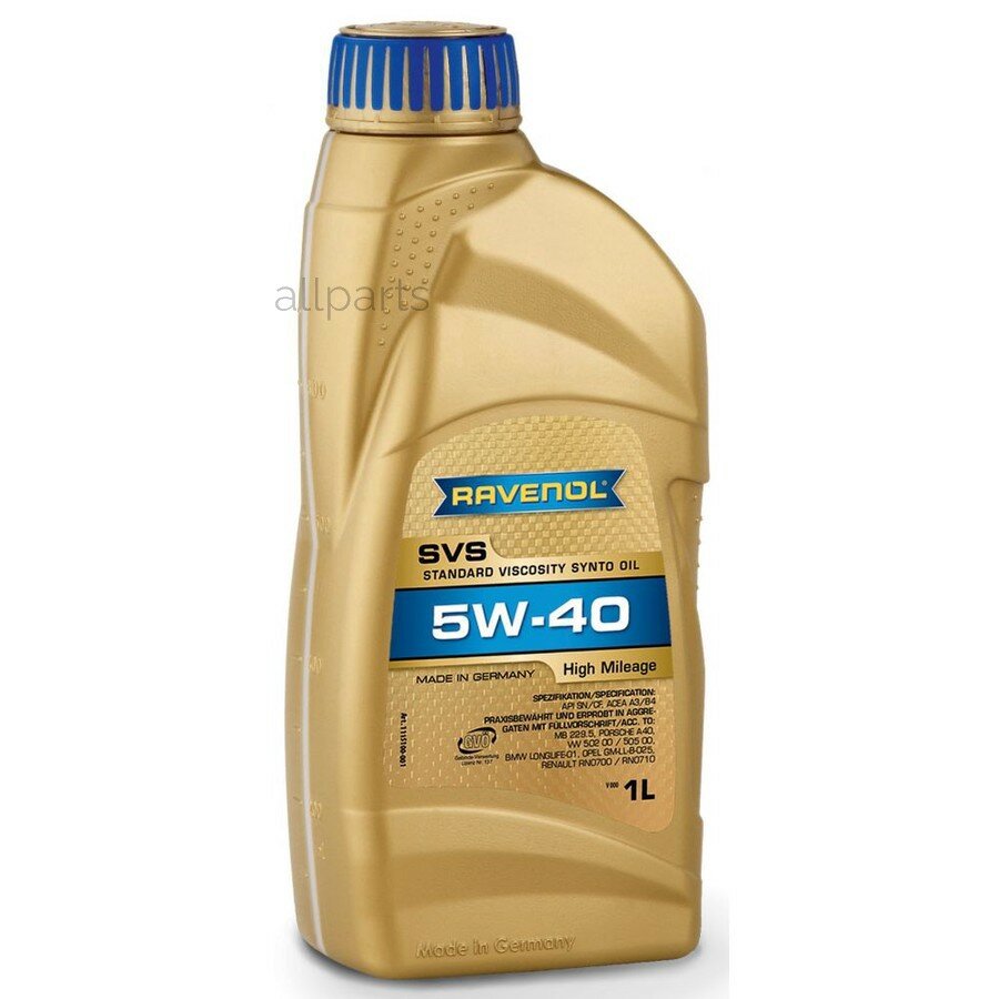 RAVENOL 4014835802827 Масло моторное SVS Standard Viscosity Synto Oil SAE 5W-40 1л