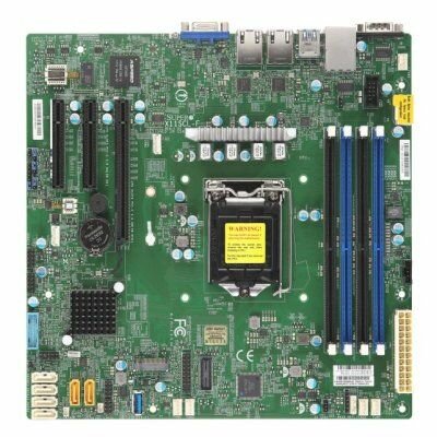 Материнская плата Supermicro MBD-X11SCL-F-B, LGA 1151, Intel C242, 4xDDR4, 6xSATA, 1xM.2, 1xPCI-E 3.0 x16, 1xPCI-E 3.0 x8, 2xPCI-E 3.0 x4, 1xVGA