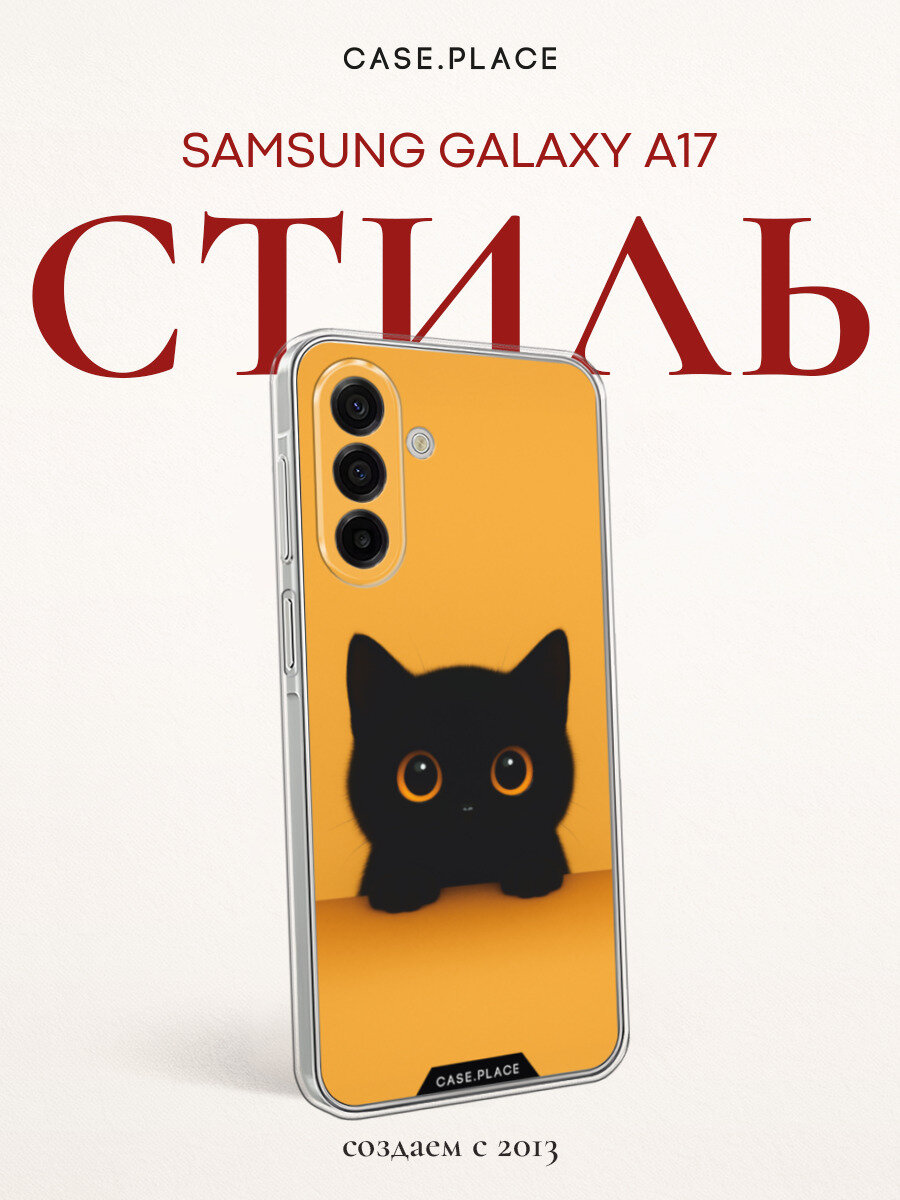 Чехол на Samsung Galaxy A17 / Самсунг А17 с принтом "Контрастный котик"
