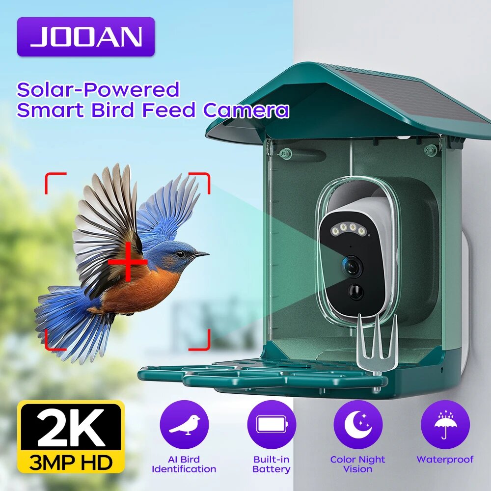 JOOAN 2K Солнечная камера-кормушка для птиц