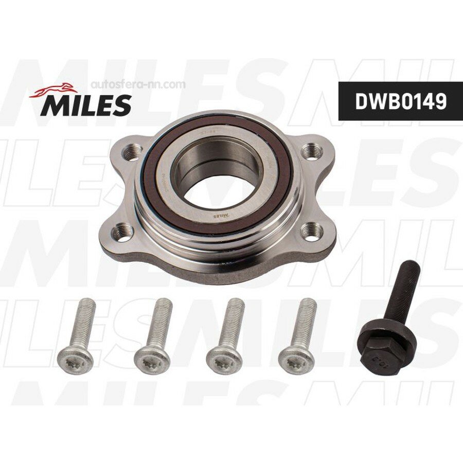 MILES DWB0149 Подшипник ступицы AUDI A6 III/A8 II/VW PHAETON 02-11 пер.