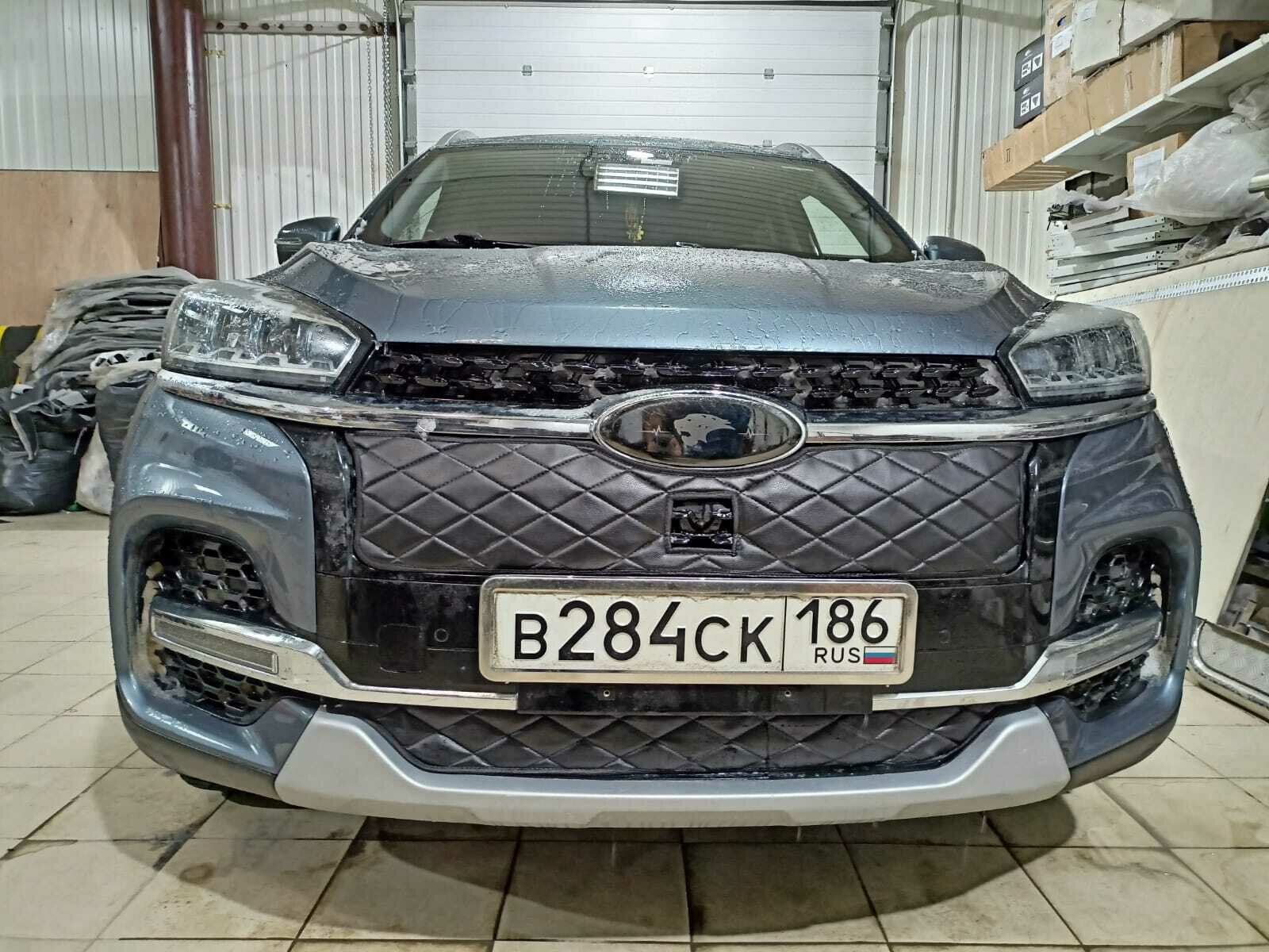 Утеплитель радиатора Экономия топлива Chery Tiggo 8 чери тиго 8 (2016-2020) с Камерой