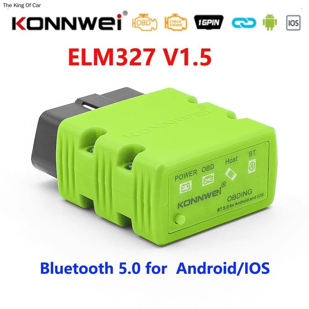 Диагностический адаптер ELM327 KONNWEI KW902 Bluetooth Автосканер ELM 327 V1.5 OBD OBDII Сканер