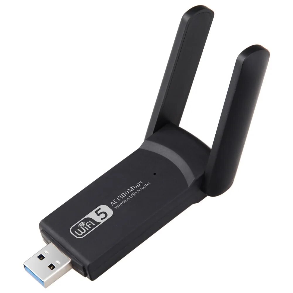 Беспроводной USB адаптер Wi-Fi 2.4G/5GHz 1300 Мбит/с 2 антенны
