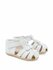 Босоножки MIKI HOUSE Cherry-patch touch-strap sandals, размер 23, бежевый/белый
