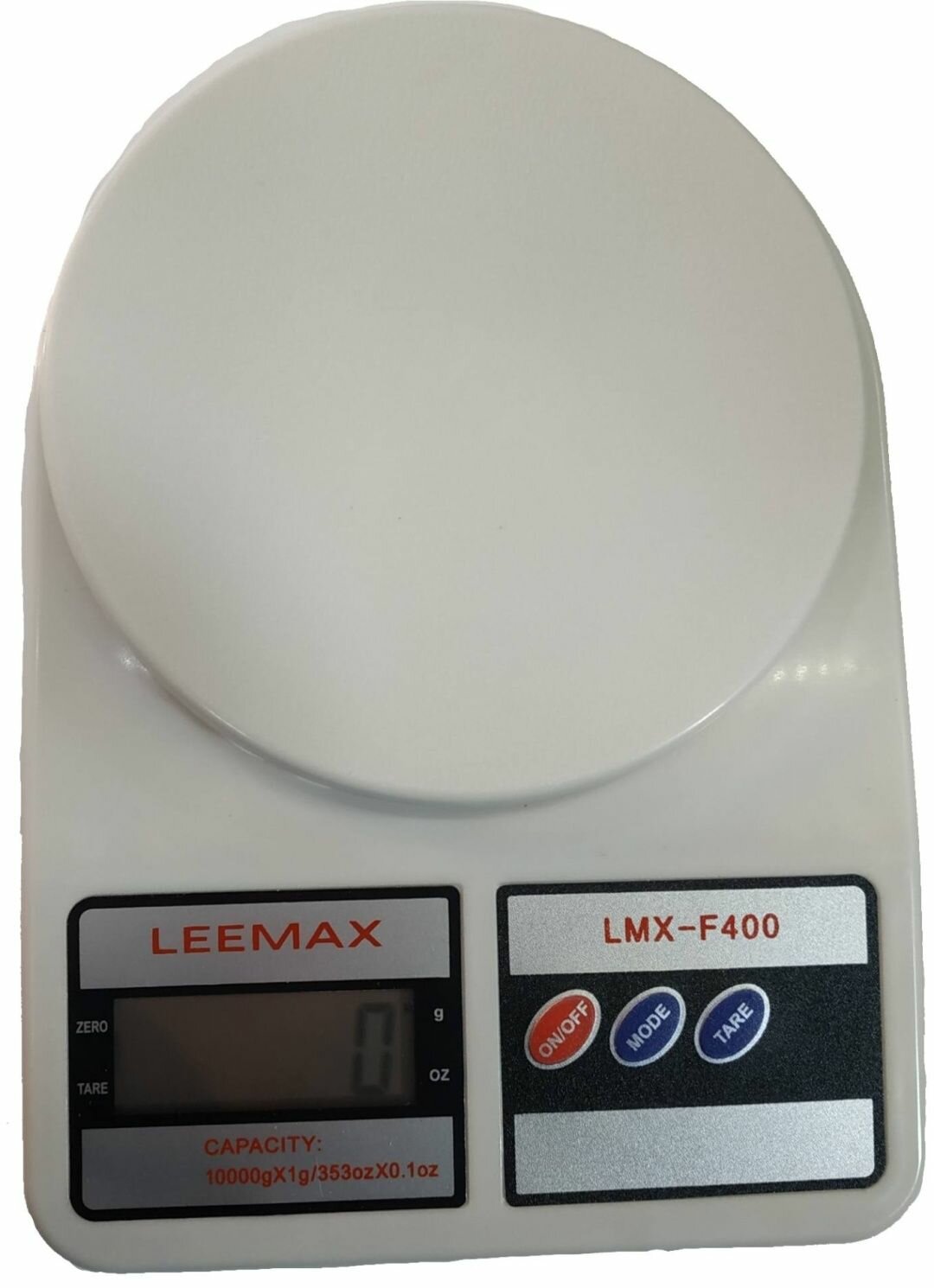 Кухонные весы LeeMax LMX-F400, до 5кг, пластик, электронные, серые