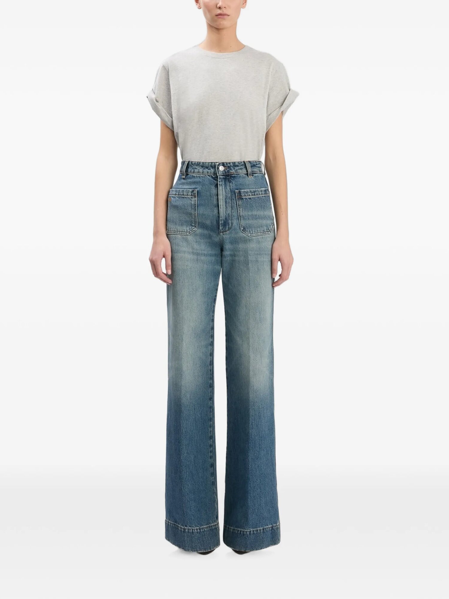 Джинсы Victoria Beckham Alina patch-pocket jeans, размер 12 — фото 1