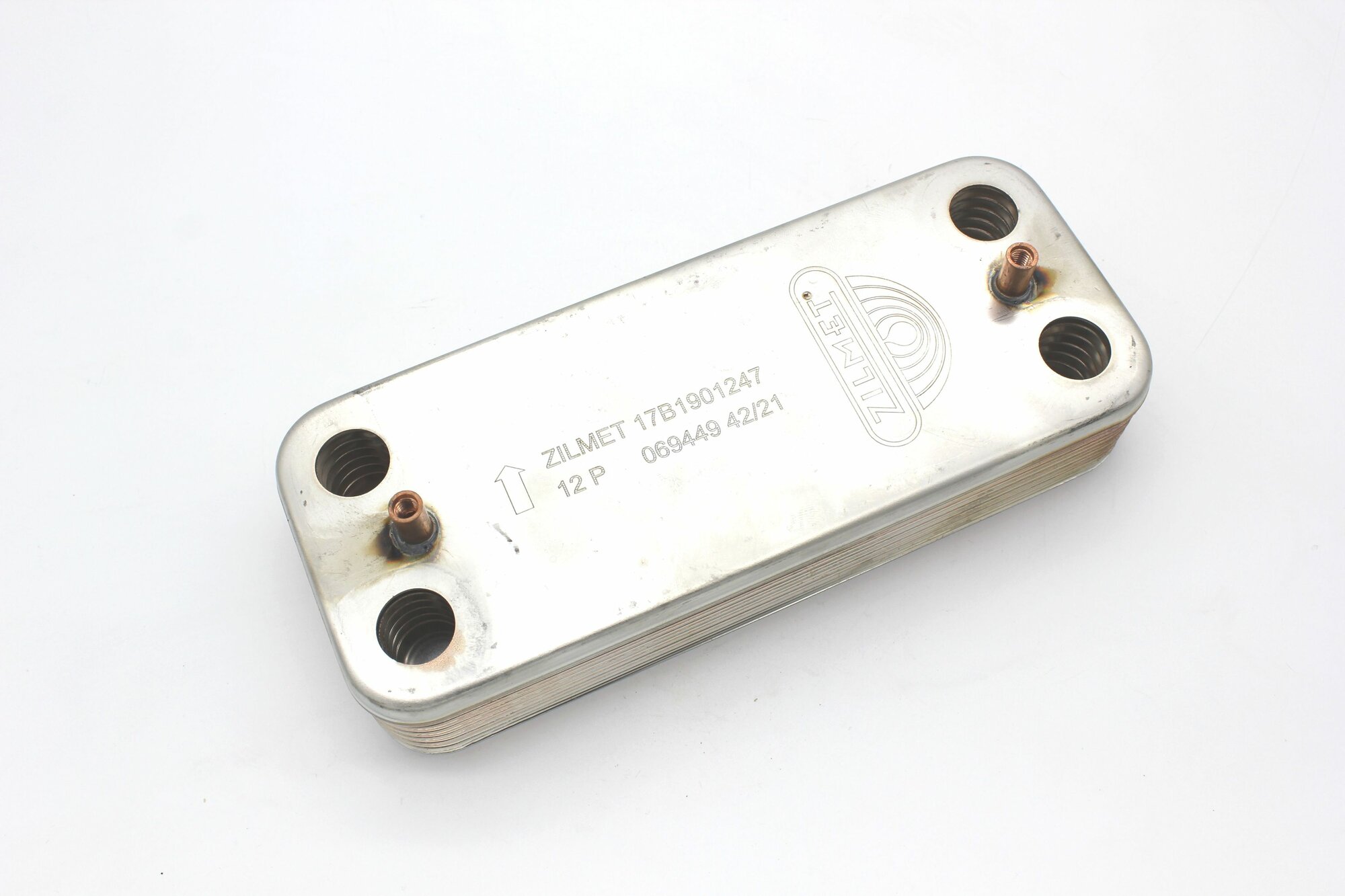 Теплообменник ГВС для котла Ariston (Zilmet) 12 пластин 65104333