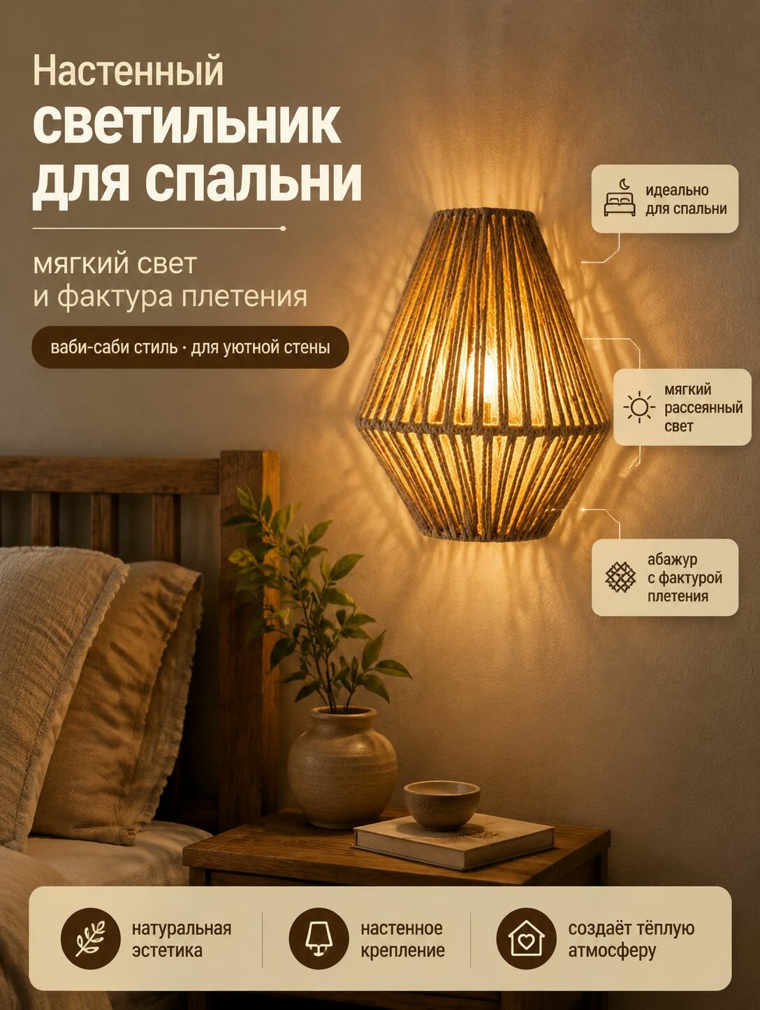 Настенно-потолочный светильник, LED