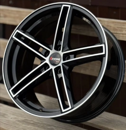 Литые диски 4 шт, комплект Vossen CV5, R17, PCD 5x100, 7.5J, ET35, DIA73.1, цвет BKF