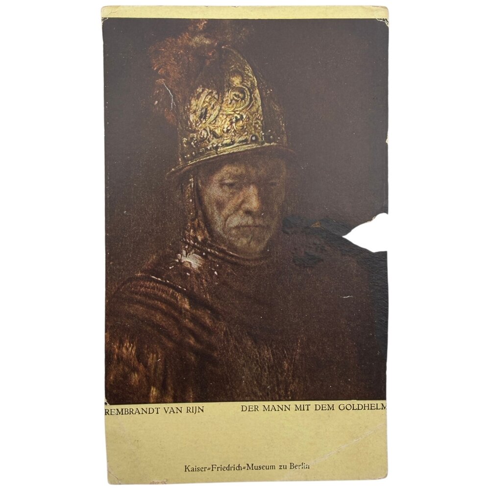 Почтовая открытка "Мужчина в золотом шлеме" 1900-1915 гг. Германская Империя