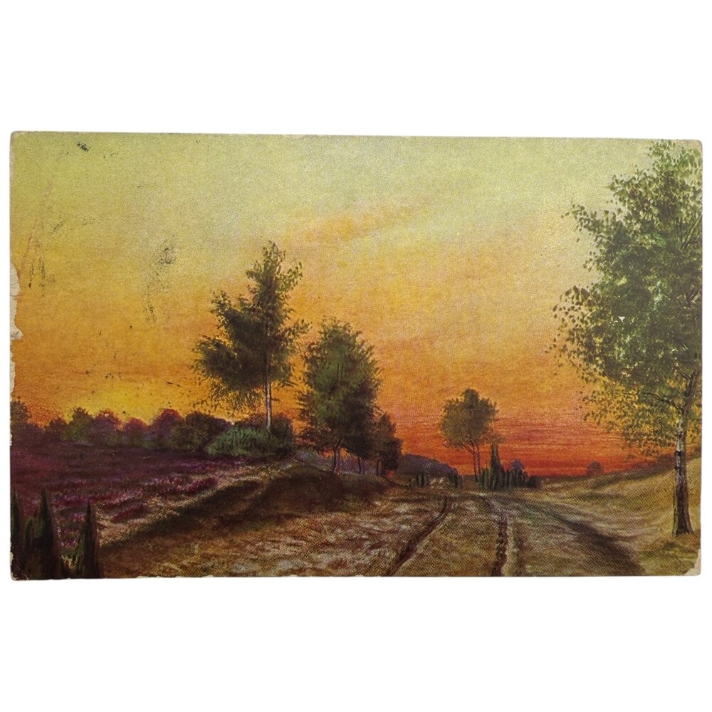 Почтовая открытка "Вечерний свет" 1900-1909 гг. Германская Империя