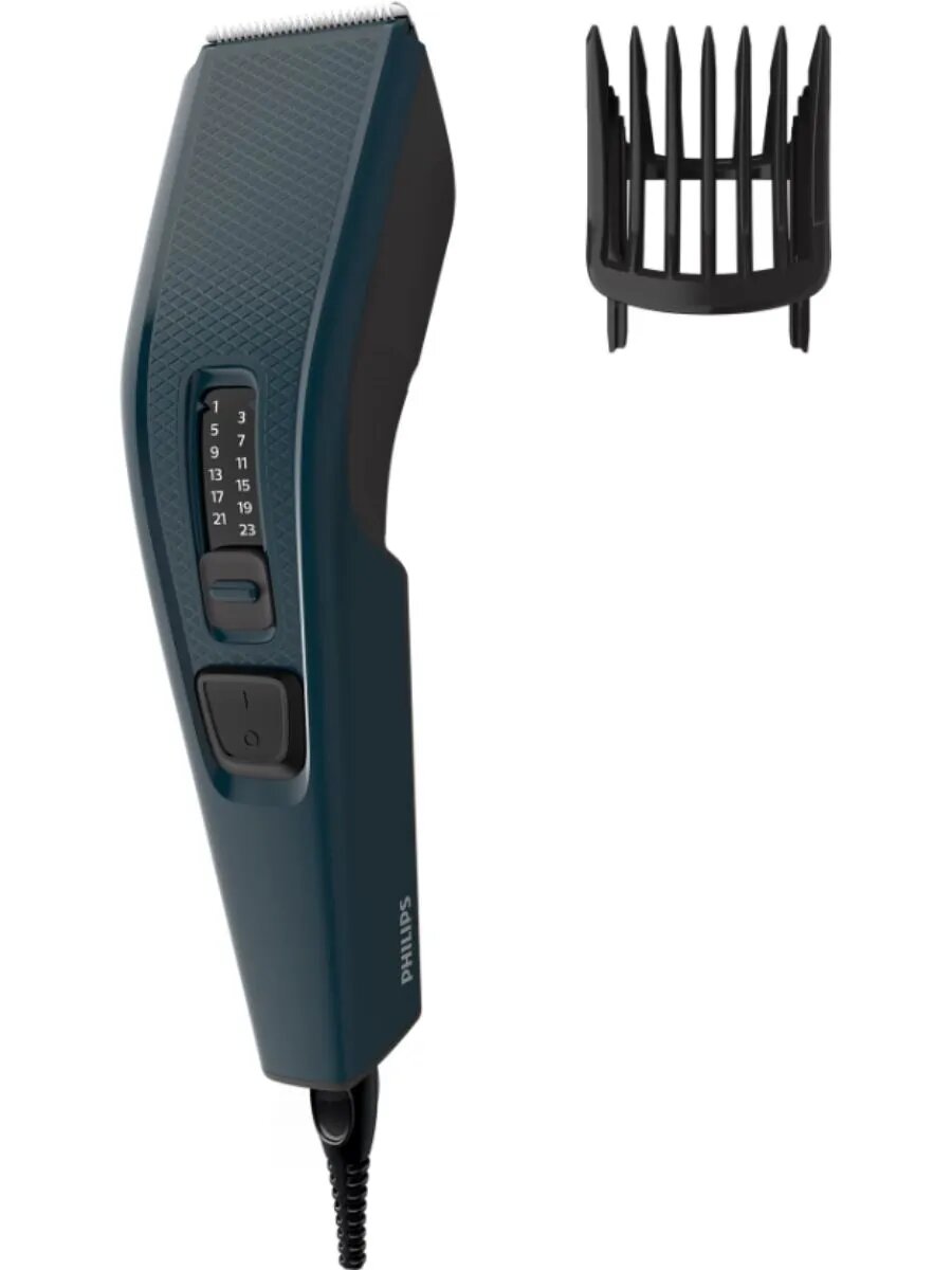 Машинка для стрижки Philips HC3505/15, series 3000, 13 установок длины 0,5-23 мм, серая/черная