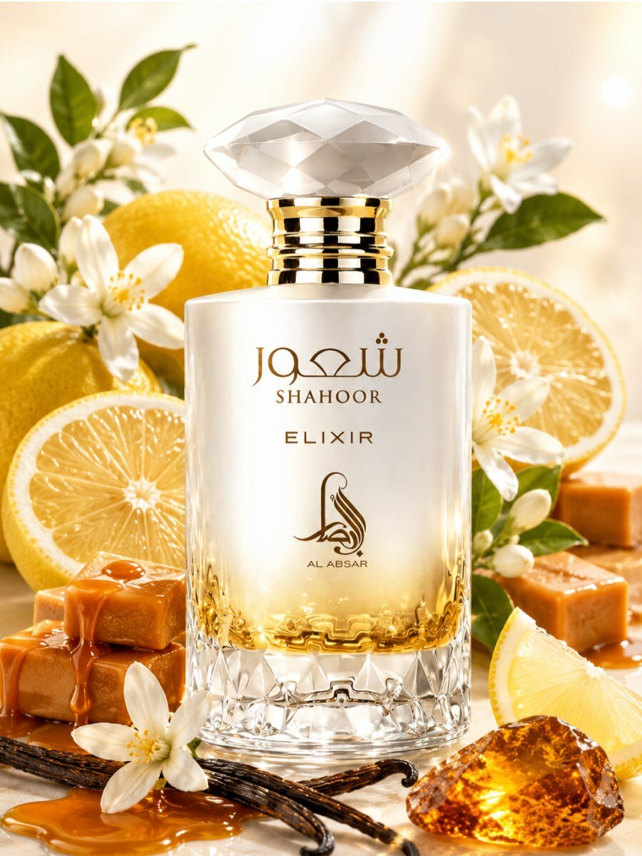 Арабские духи женские Shahoor Elixir 100 мл - ванильные, цитрусовые, сладкие.
