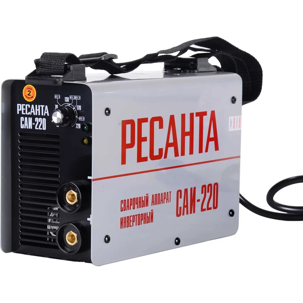Инверторный, Ресанта, сварочный аппарат Ресанта САИ 220 65/3, ручной дуговой сварки металлических, легкий