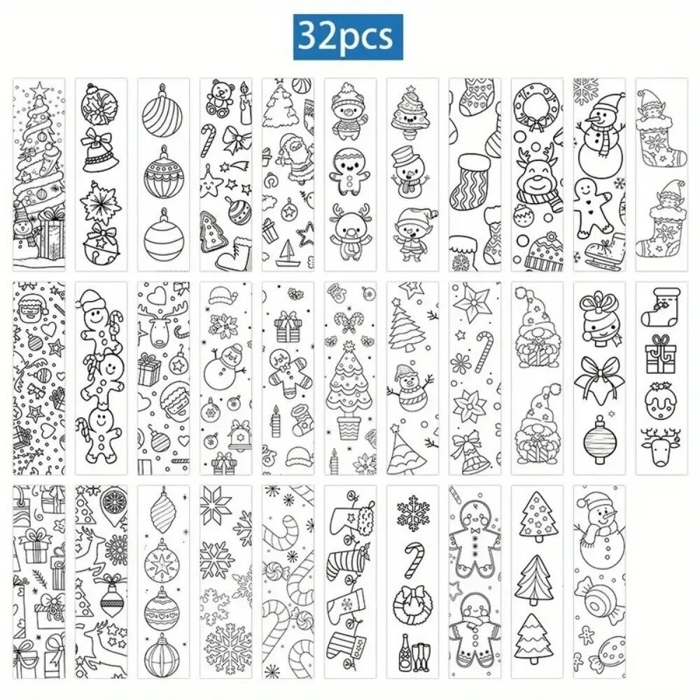 Бумажные закладки с граффити 32 шт.