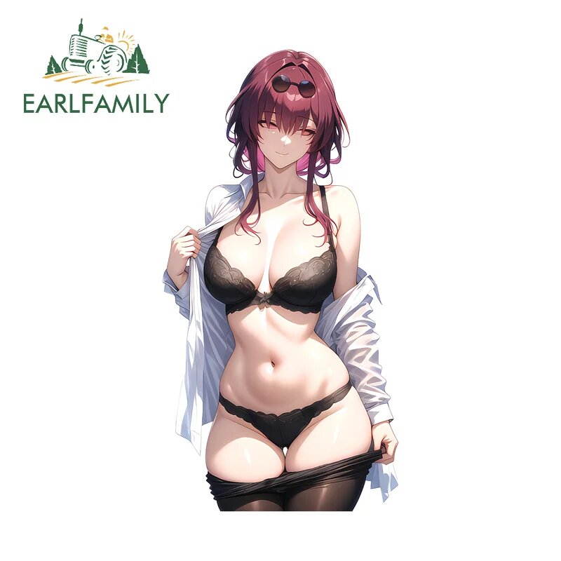 EARLFAMILY Honkai Kafka Waifu Tear Boobs Fine Decal Creative Nsfw Decal Occlusion Scratch Simple Practical Campervan Accessories