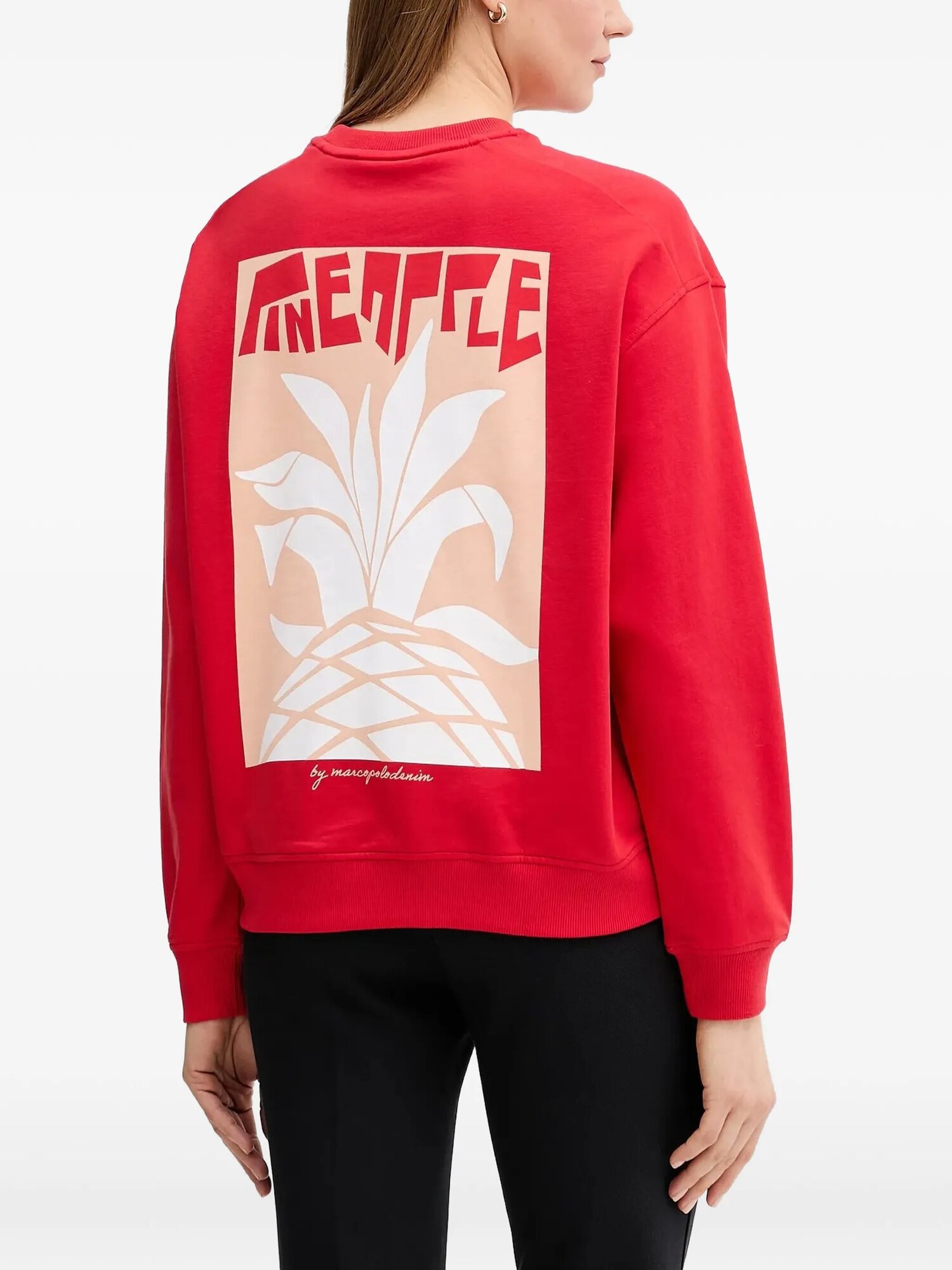 Свитер Marc O'Polo Pineapple-print logo-embroidered sweater, размер 42 EU, , Rouge Red — фото 1