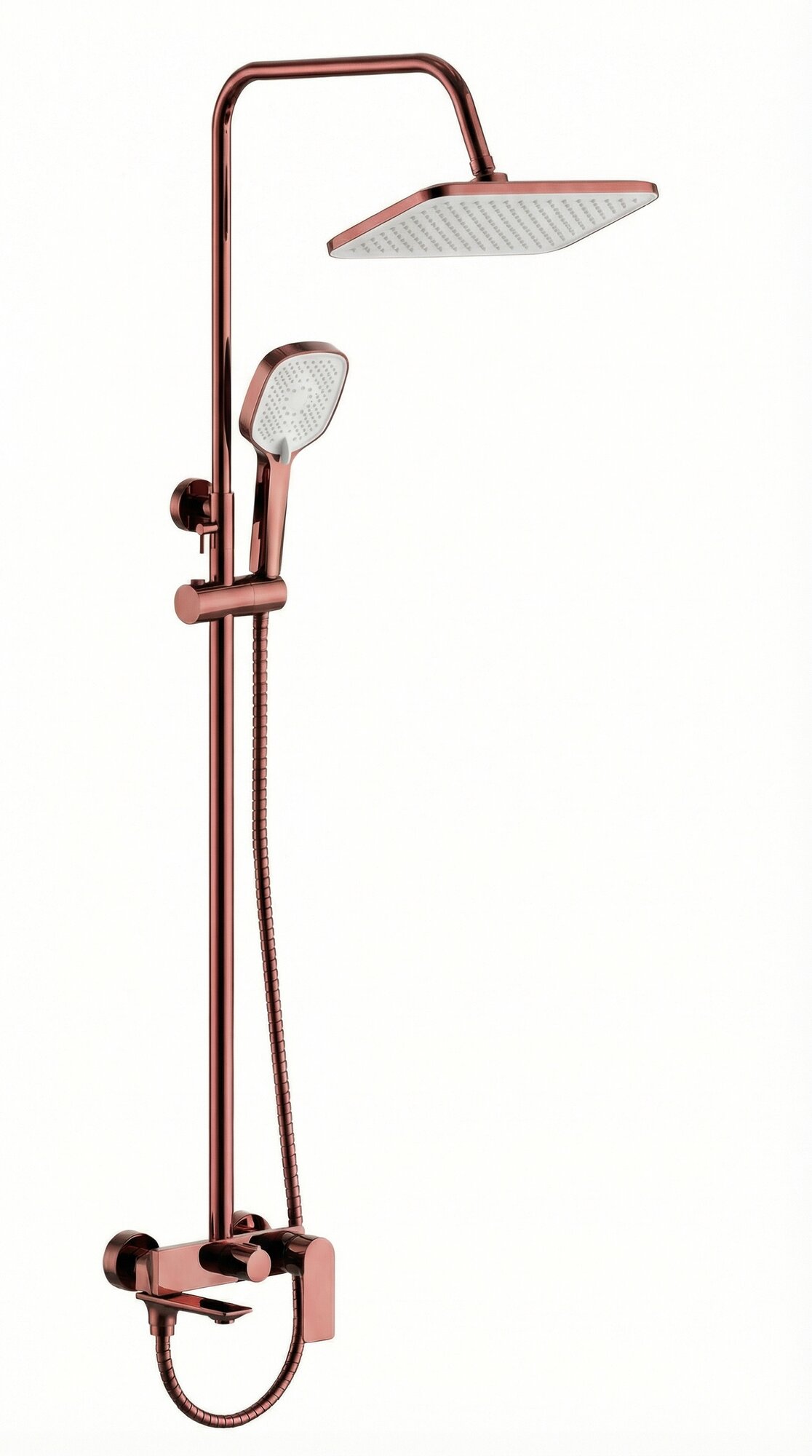 Душевая система со смесителем VODA VST220NVRG, Нева/Neva Rose Gold, розовое золото