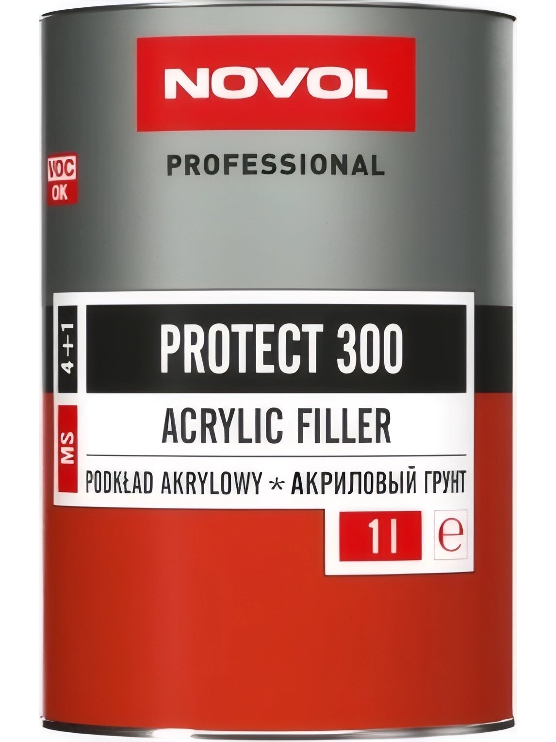 Грунт NOVOL MS 4+1 PROTECT 300 чёрный, 370411
