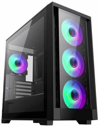 Компьютерный корпус GameMax Defender TG (ГС-00007430) черный - Mini Tower, Micro ATX, USB 3.2 Gen 1 Type A, USB 3.2 Gen 2 Type C