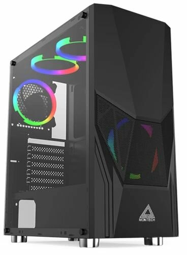 Компьютерный корпус MONTECH FIGHTER 500 (FIGHTER 500 (B)) черный - Midi Tower, ATX, USB 3.2 Gen 1 Type-A, USB 3.2 Gen 2 Type-C