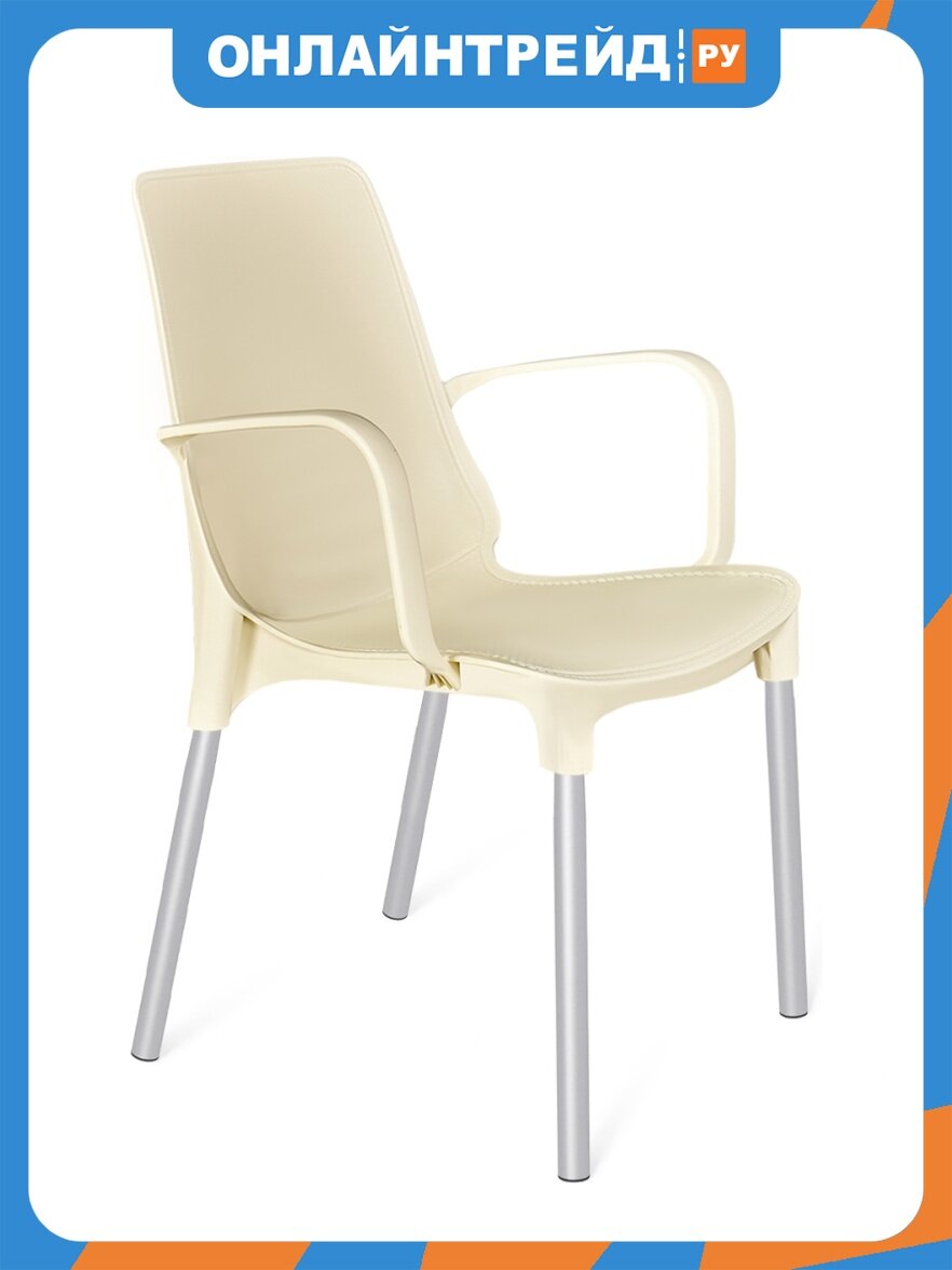 Стул Sheffilton SHT ST76/S424 бежевый ral1013/хром лак