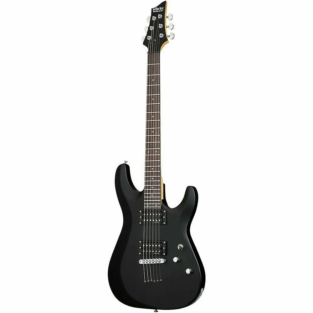 Электрогитара шестиструнная Schecter C-6 Deluxe Satin Black, музыкальный инструмент для начинающих музыкантов и профессионалов