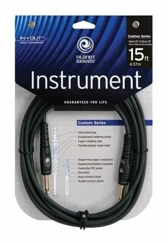 Инструментальный кабель Planet Waves Custom Series PW-G-15 Jack 6.3 (M) Jack 6.3 (M), 4.5 м