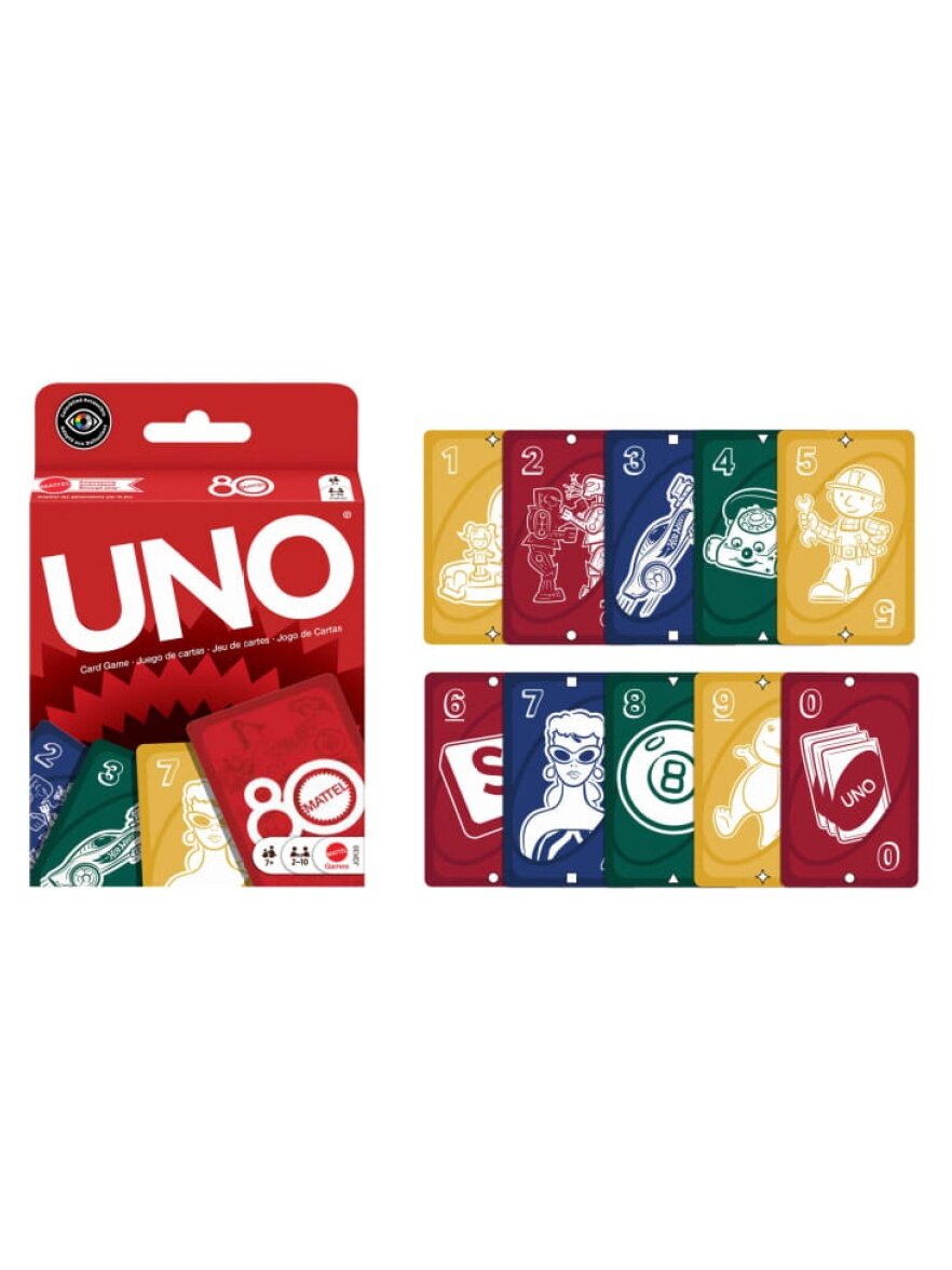 Настольная игра Mattel UNO 80th Ruby Red — фото 1