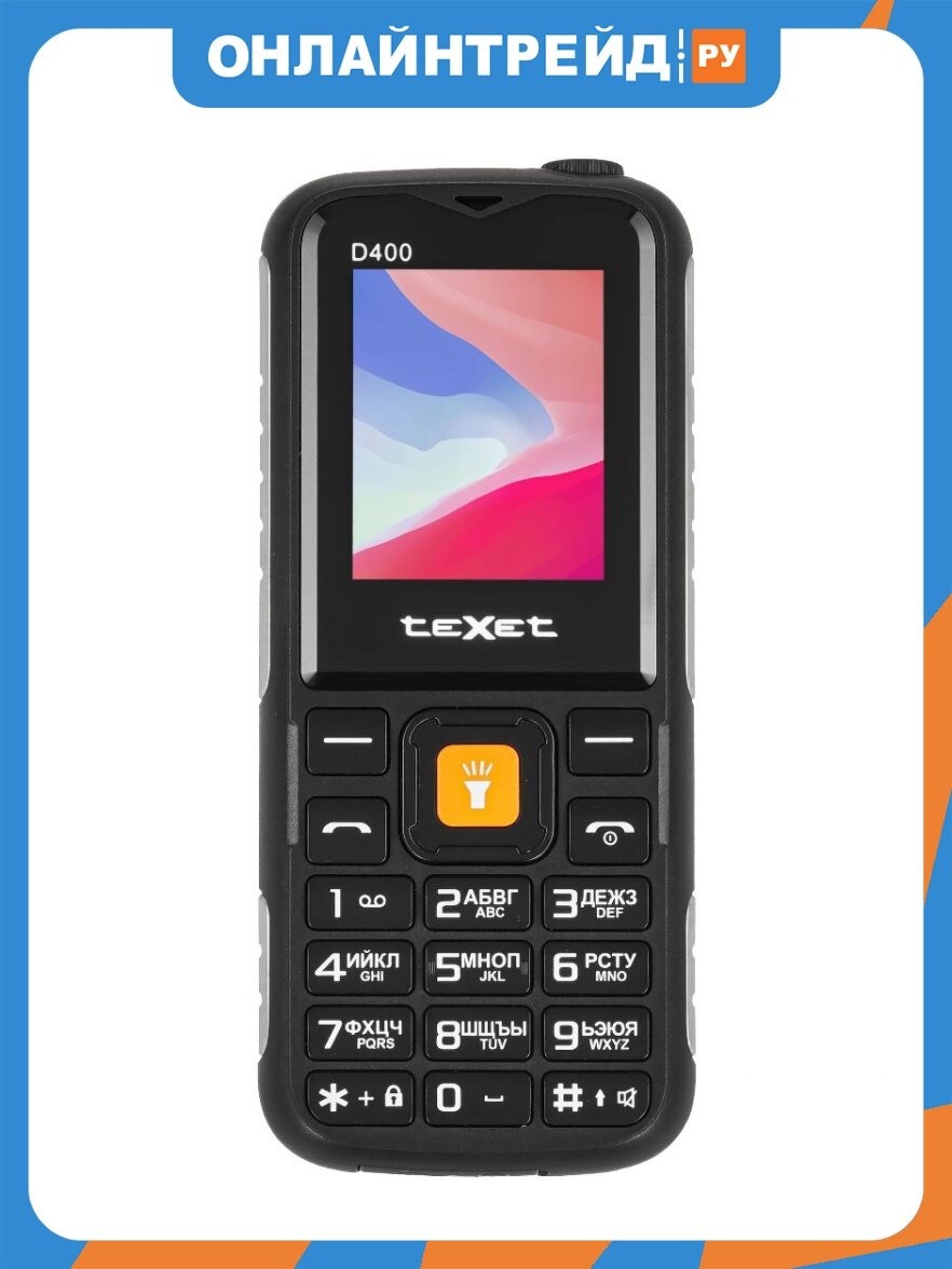 Мобильный телефон Texet TM-D400 черный