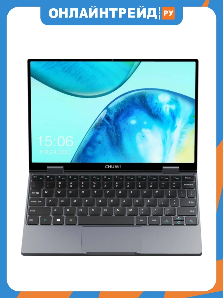 Ноутбук Chuwi MiniBook X 10.5" FHD+ IPS Touch 60Hz 300nits Intel N150(0.8ГГц), 16Гб LPDDR5, SSD 512Гб, Intel Graphics, Win11, Grey (CWI558-P51N5N1HDMXX)