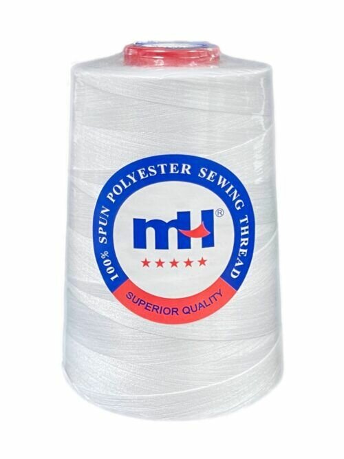 Нитки швейные 100% Polyester цвет белый 5000 м
