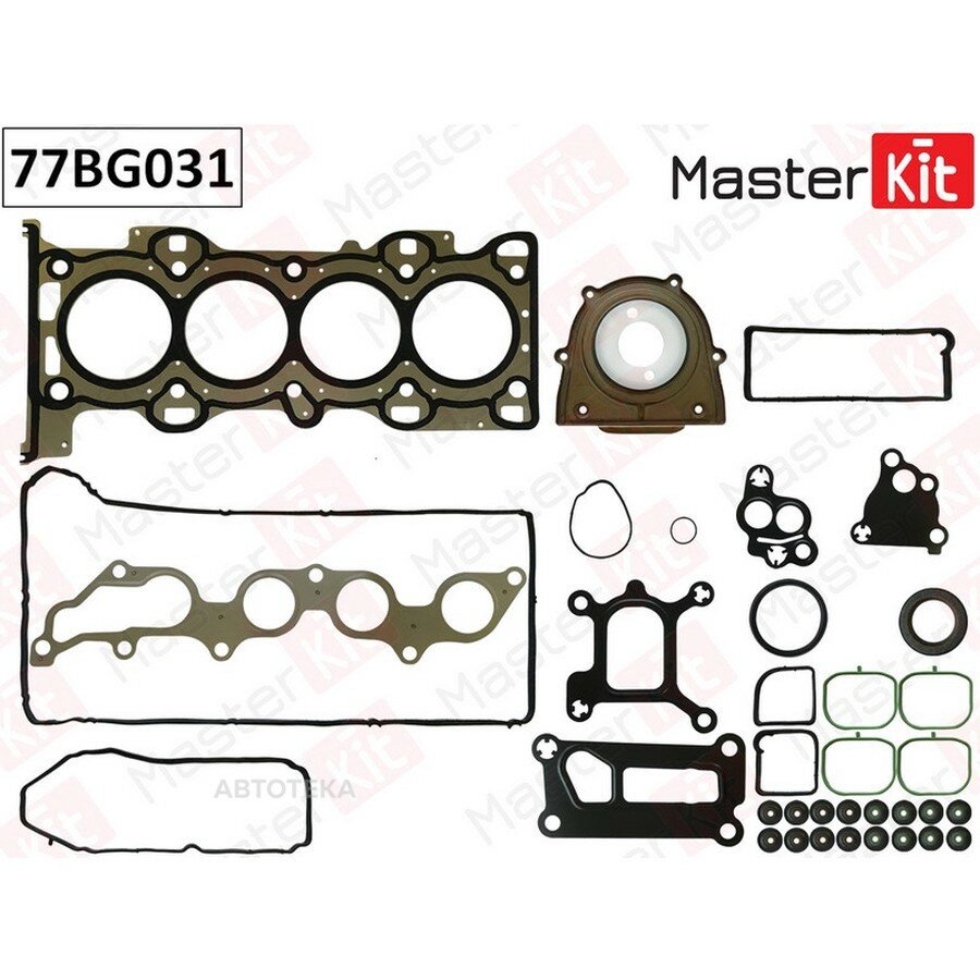 Полный комплект прокладок ДВС Mazda 5/6(L813/L823) Ford Mondeo(CGBA/CGBB) 1.8i 16V 00-07 MASTERKIT 77BG031