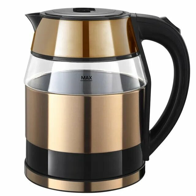 Электрический чайник REDMAX GLB-YC308B, 1500 Вт, 1,8 л, металл/пластик/стекло