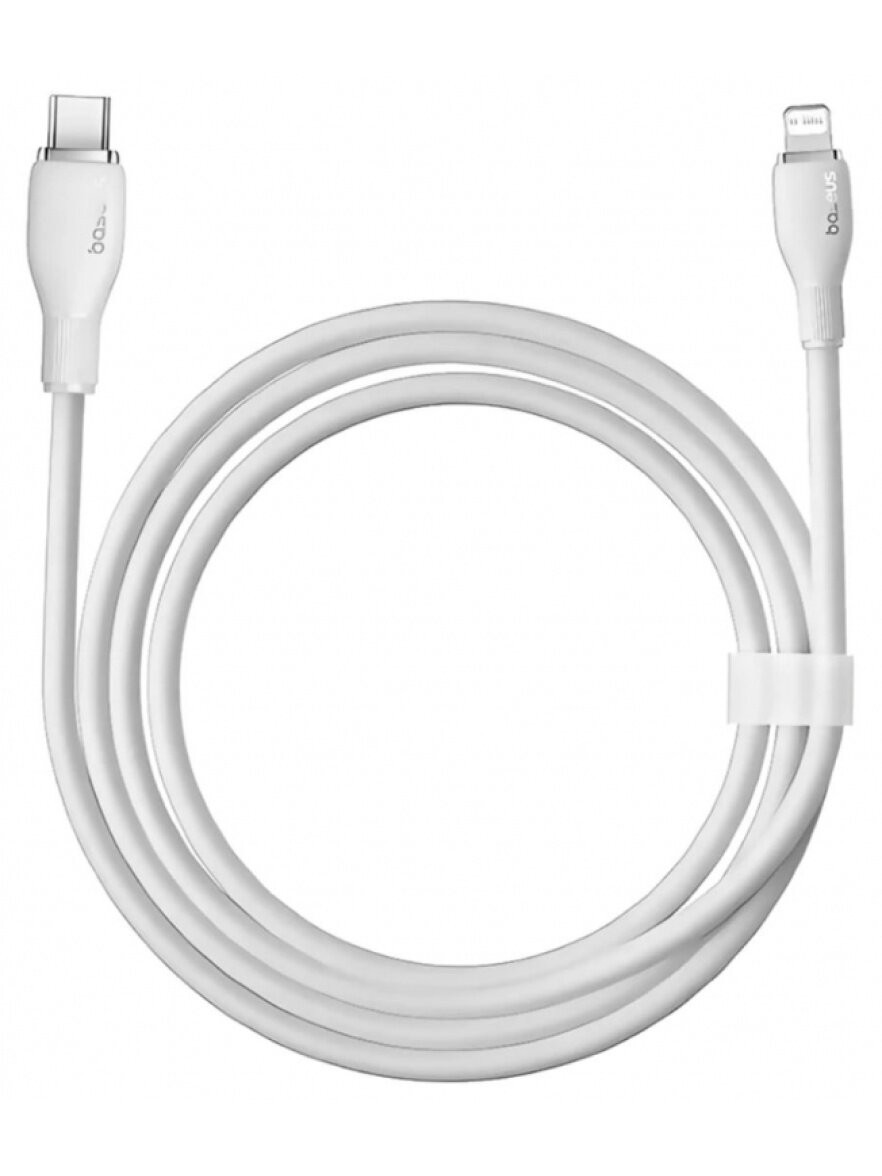 Кабель Baseus USB-C- Lightning, PG, 20Вт, 2м, белый — фото 1