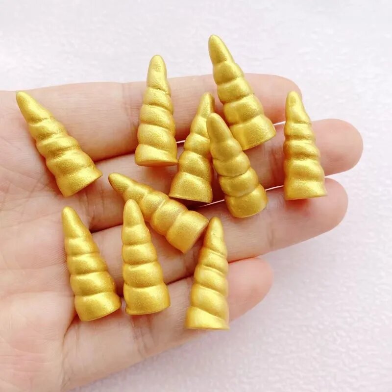 10pcs смоляной единорог / Золотой рог DIY украшения аксессуары