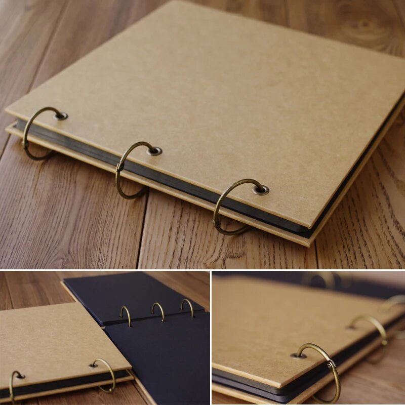 Ретро фотоальбом из крафт бумаги Square kraft