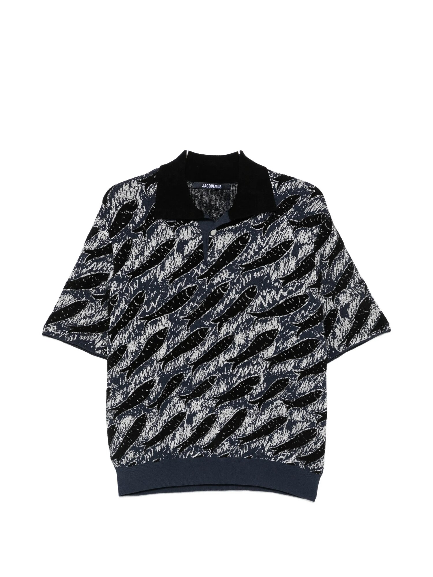 Рубашка Fish-print polo shirt