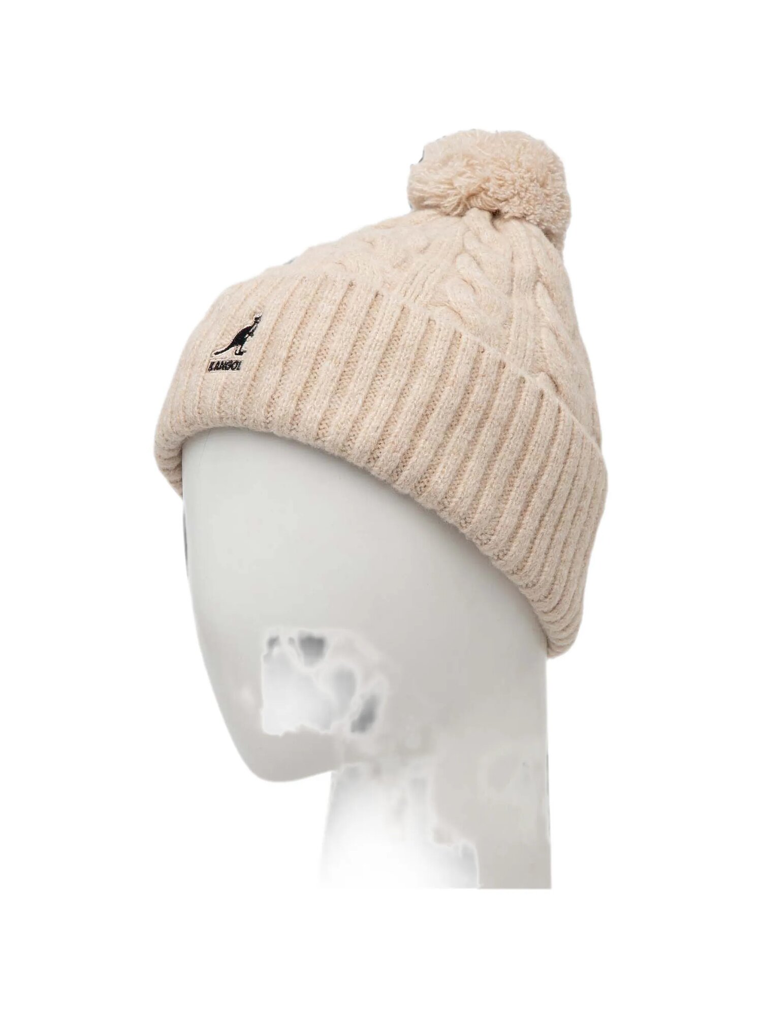 Шапка KANGOL Pompom cable-knit beanie hat для девочек, размер OneSize — фото 1