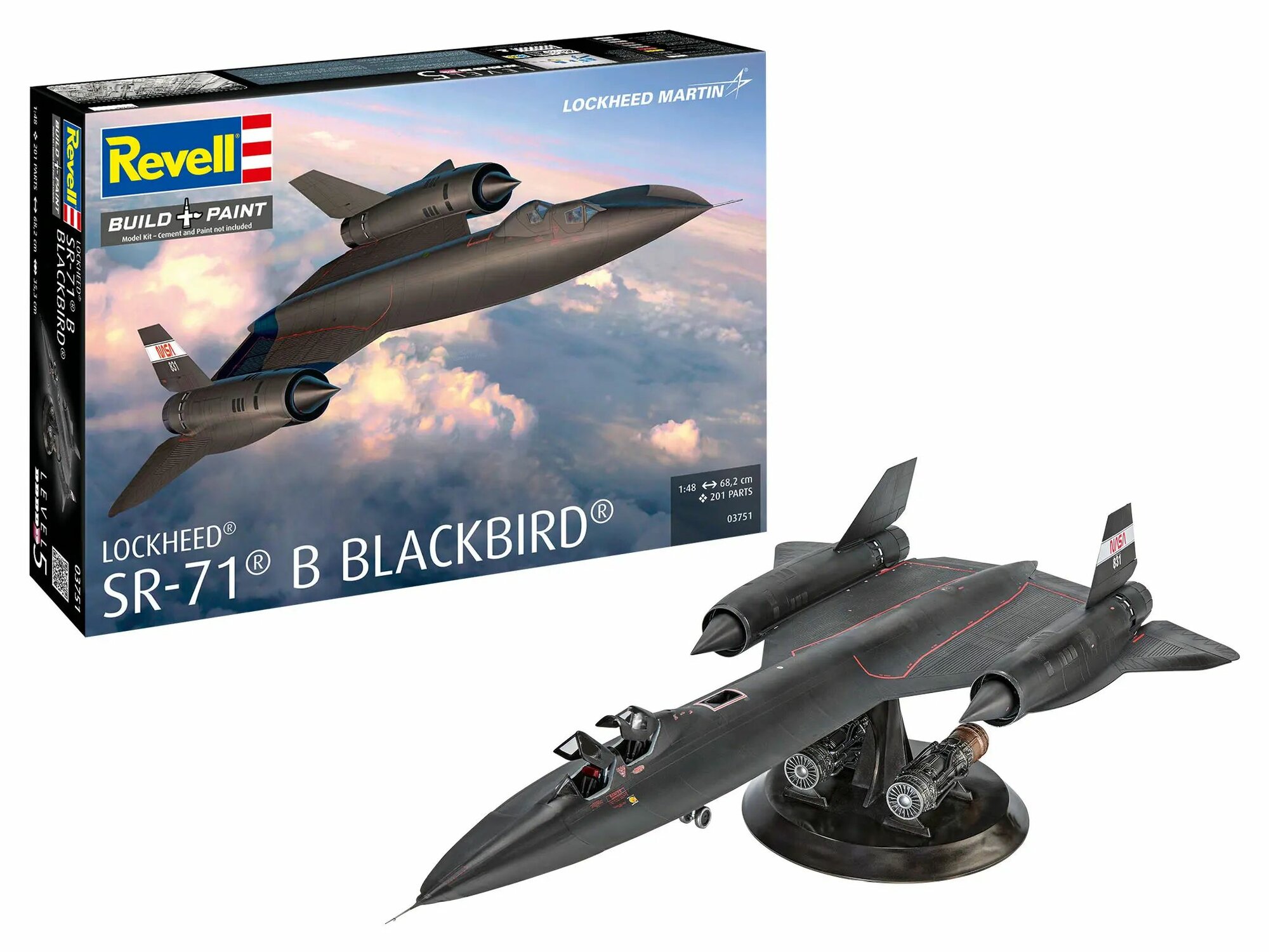Модель для сборки Revell Самолет Lockheed SR-71B Blackbird