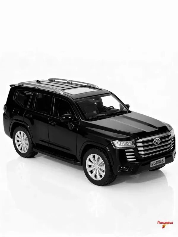 Коллекционная модель Toyota Land Cruiser, игрушечный автомобиль с инерционным механизмом, световыми и звуковыми эффектами.
