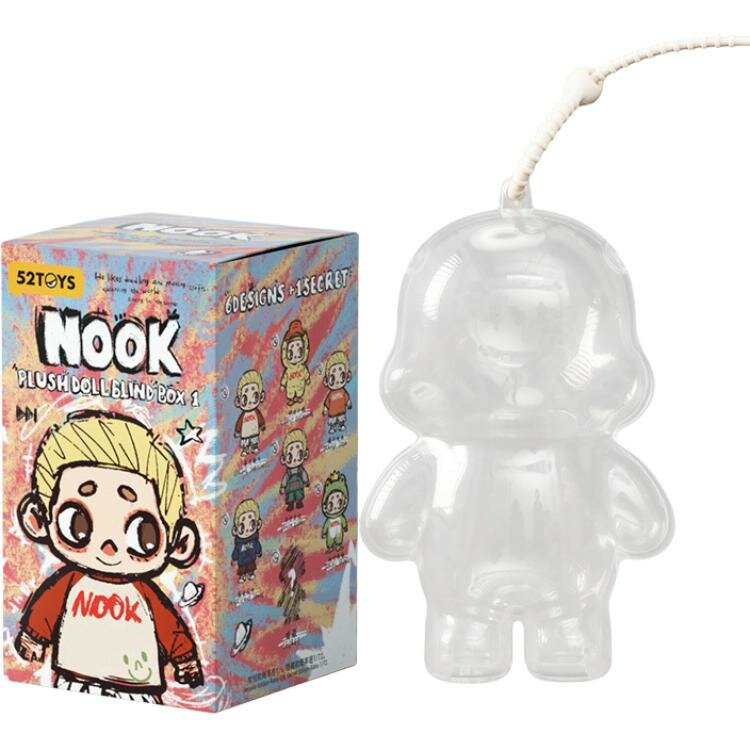 Коллекционная плюшевая игрушка 52TOYS NOOK, том 1 OOTD, Single Mystery Box+Transparent Doll Protective Shell