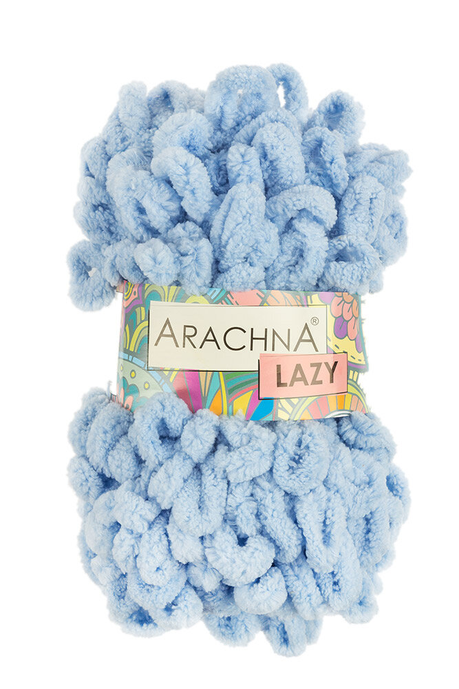 Набор пряжи ARACHNA "Lazy", микрополиэстер, 5х100 г, 8,5 м, №04 голубой