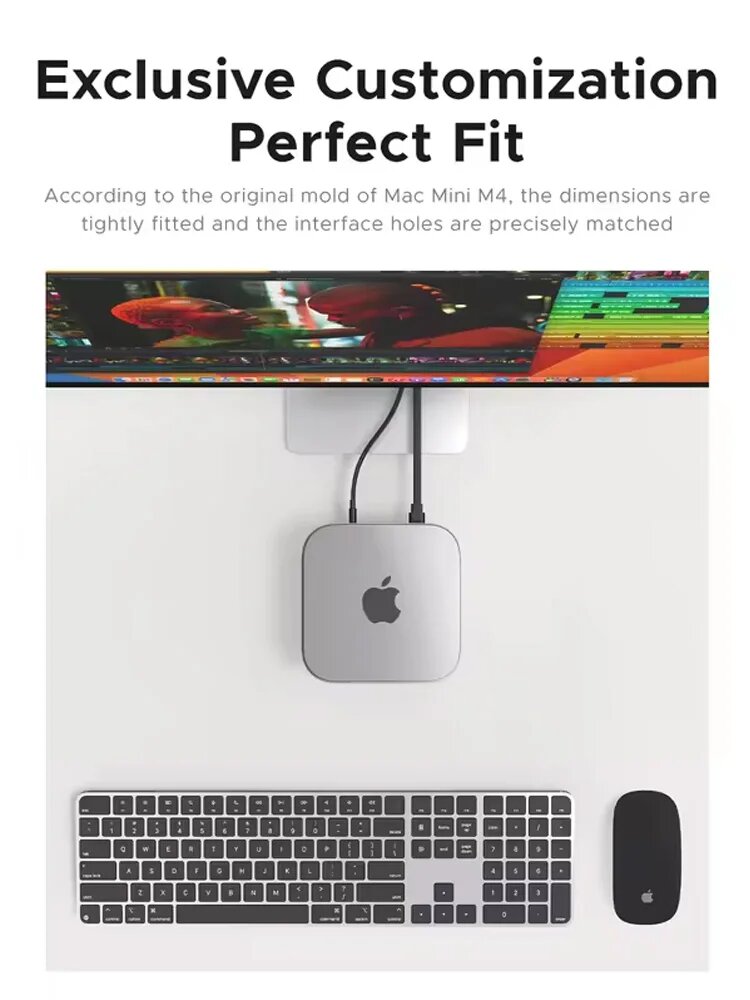 Чехол для Mac Mini Black Silicone — фото 1