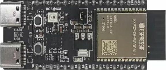 Набор для разработки ESPRESSIF ESP32-C6-DEVKITC-1-N8, pin strips, USB C socket x2, 1шт