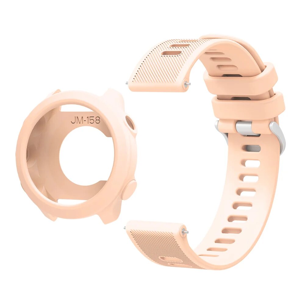 Ремешок и чехол для Garmin Forerunner 55, бежевый, 6